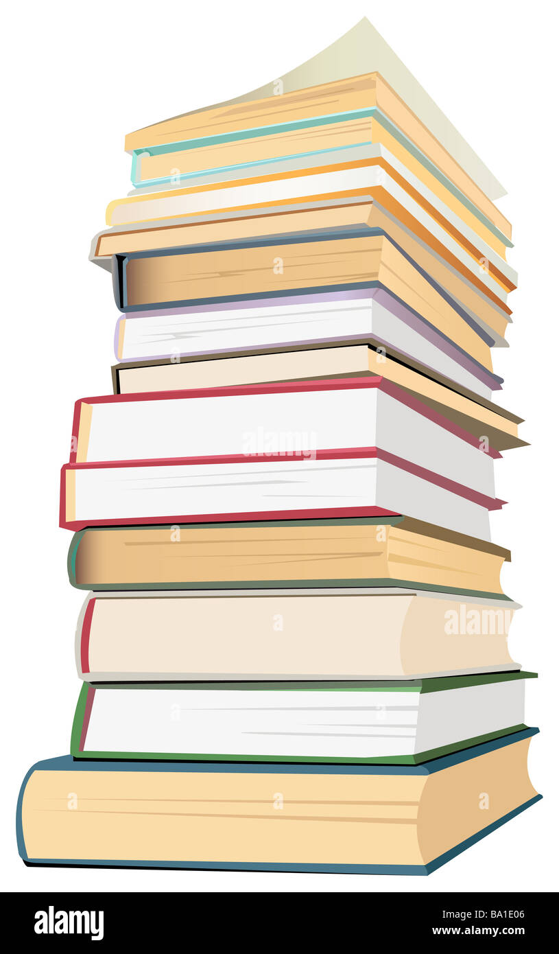 books stack vector Stock Photo - Alamy