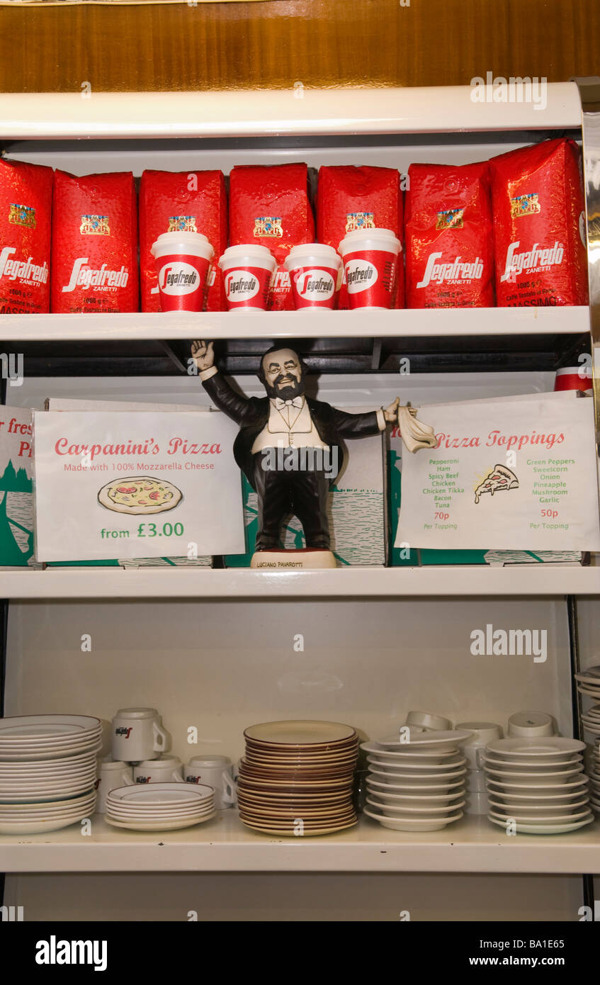 Display shelf with Luciano Pavarotti Grogg in Carpaninis Cardiff Arms ...