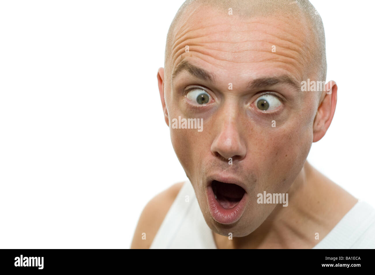 Funny guy on white Stock Photo - Alamy