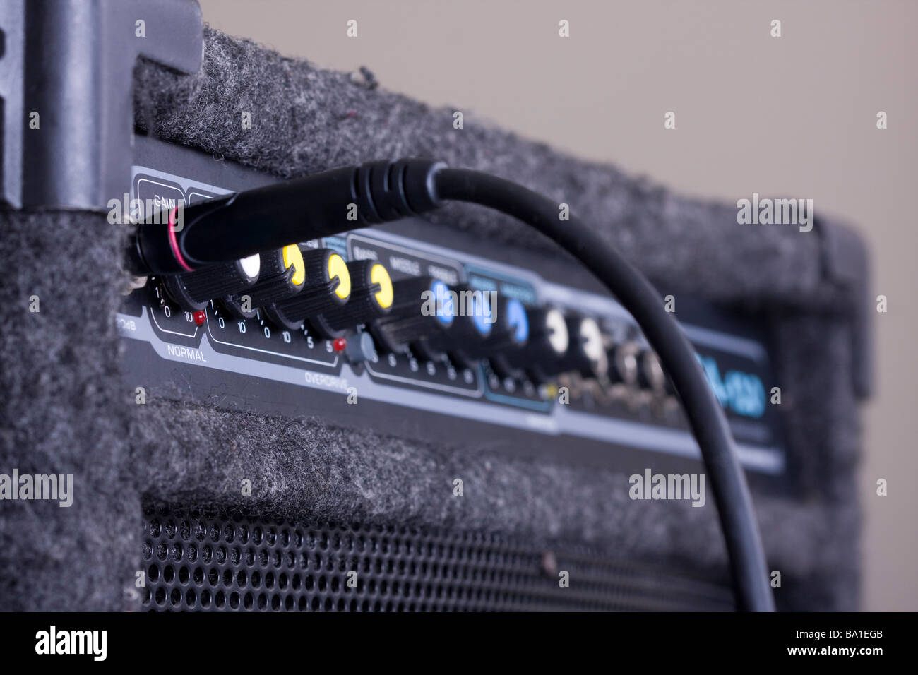 Amp with cables Stock Photo - Alamy