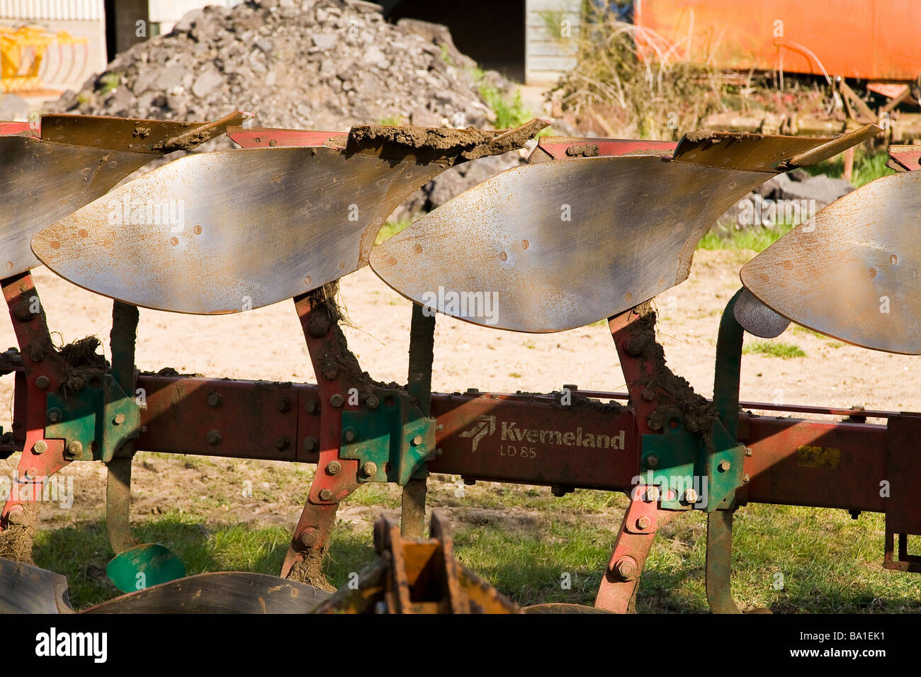 blades of a plough Stock Photo - Alamy