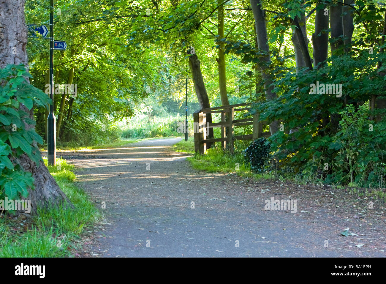 A view of the Thames Cycle Path ( National Trail ) sited by Teddington ...