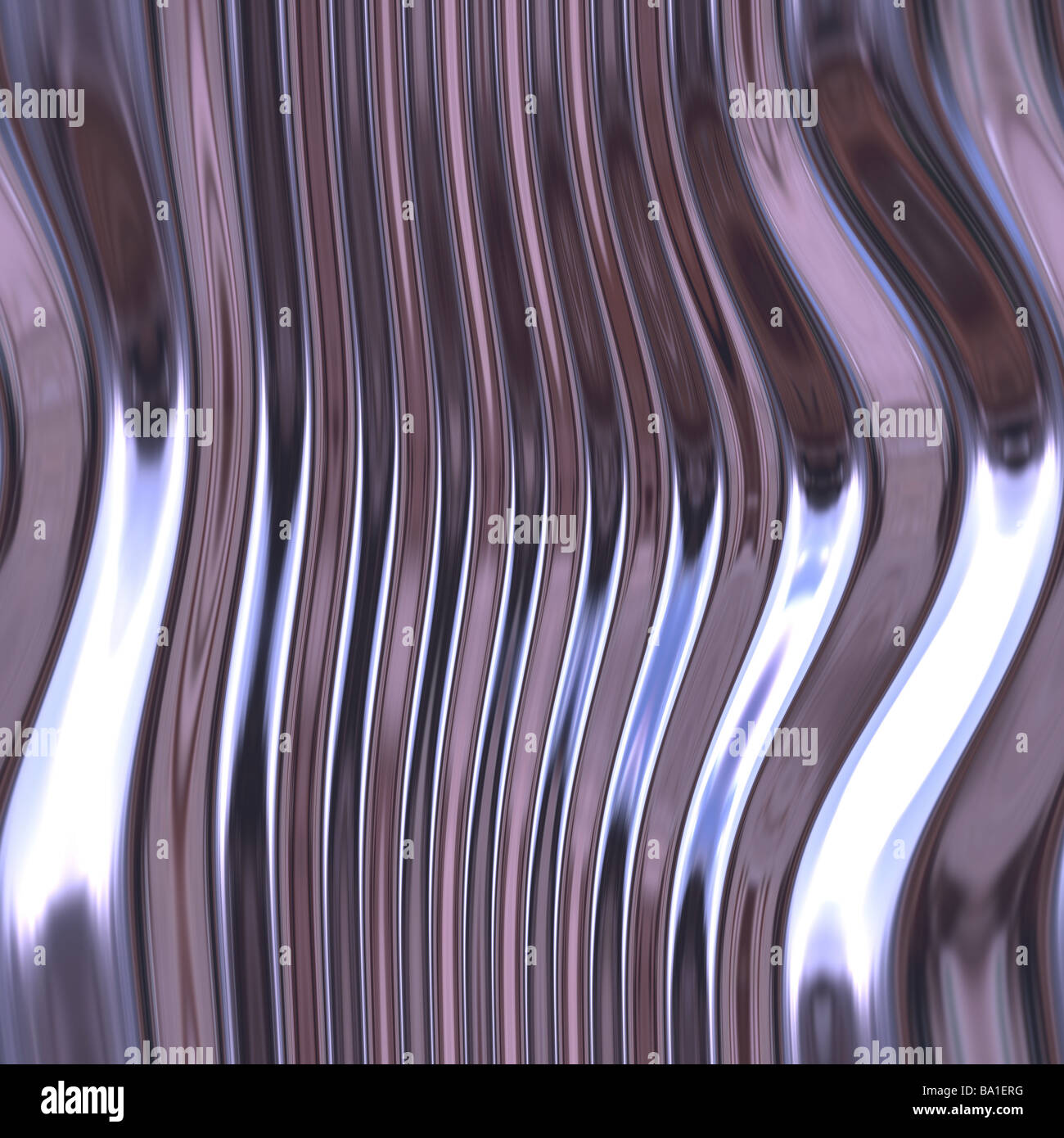 Warped reflective chromed metal surface texture background Stock Photo ...