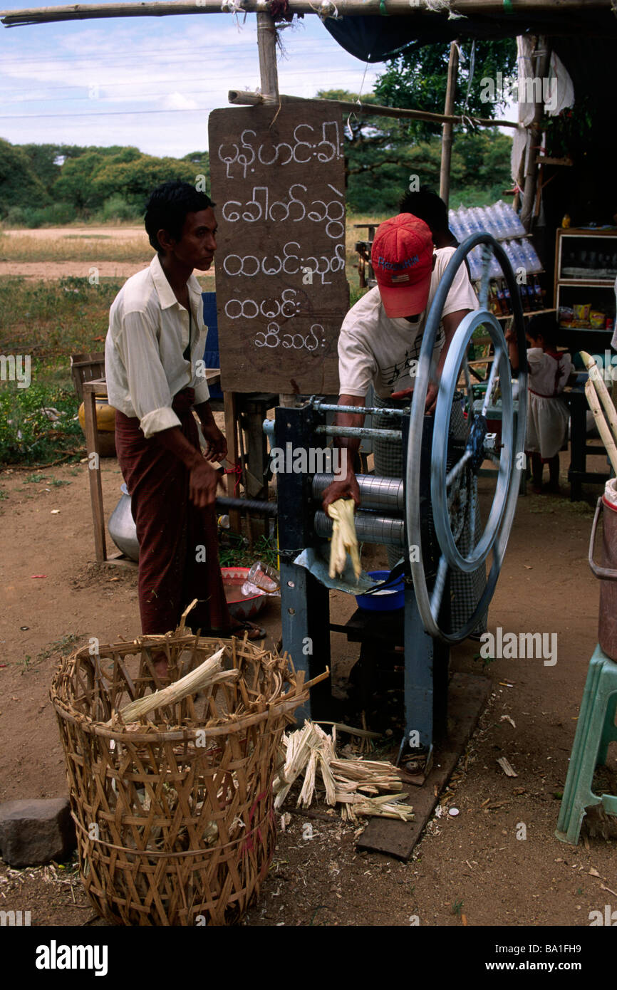 Myanmar (Burma), Bagan, sugar cane stall Stock Photo - Alamy