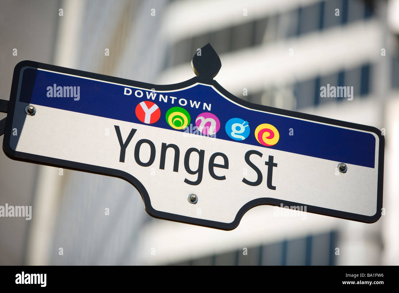 Toronto, Ontario, Canada; Yonge street sign Stock Photo - Alamy