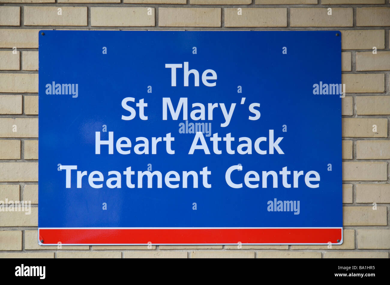 The St Mary's Heart Attack Treatment Centre sign outside St Mary's ...