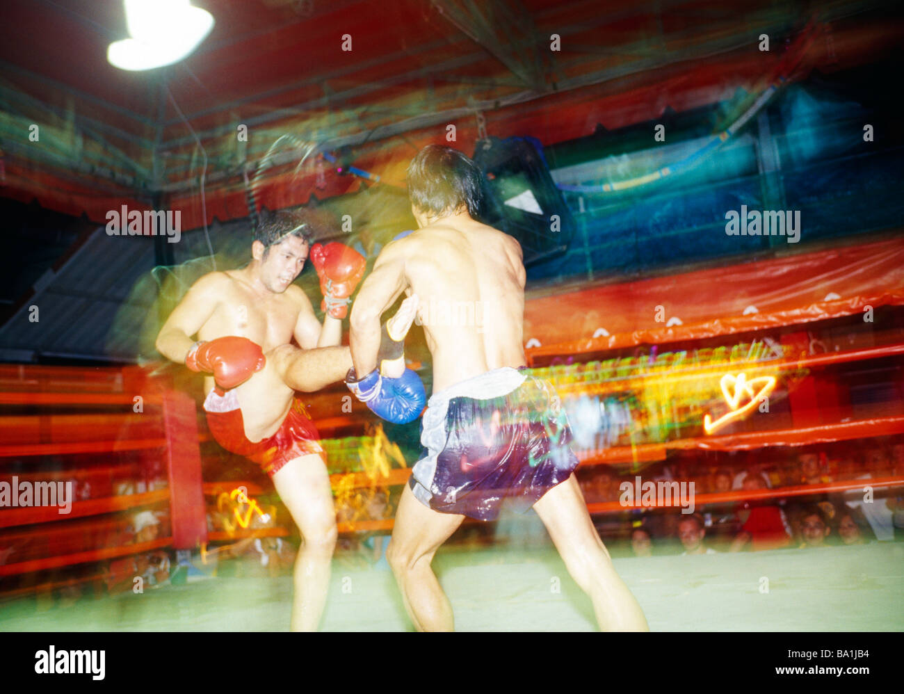 Muay Thai boxers, Thai boxing fight, Thailand Stock Photo - Alamy