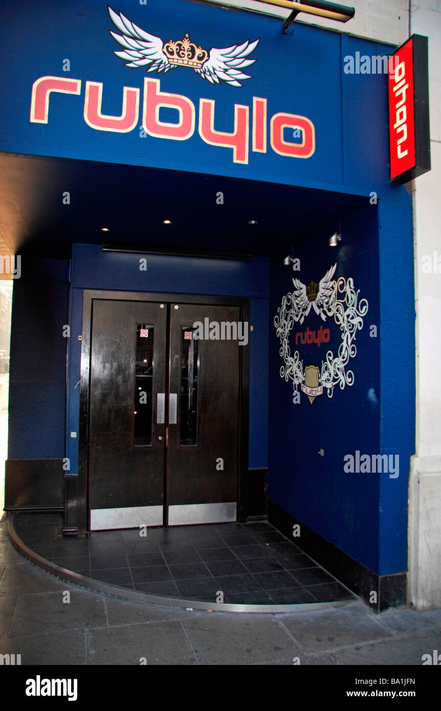 Entrance to the Ruby Lo (Rubylo) nightclub on Orchard Street London ...