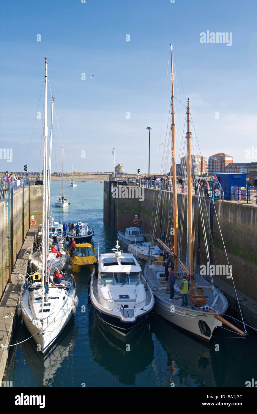 Eastbourne lock marina boat hi-res stock photography and images - Alamy