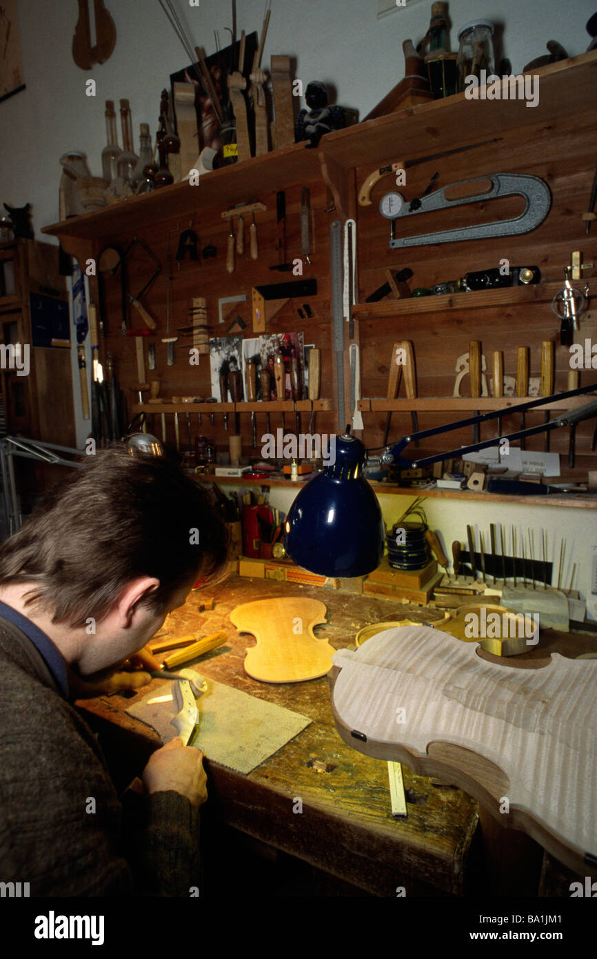 italy, lombardy, cremona, violin maker michele dobner Stock Photo - Alamy