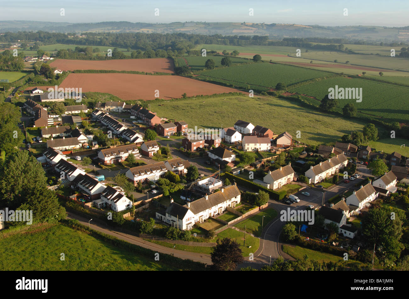 Devon aerial housing hi-res stock photography and images - Alamy