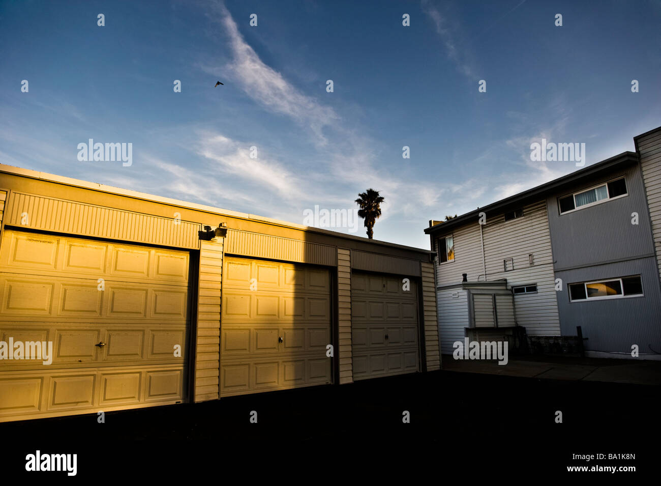 garage at sunset Stock Photo - Alamy