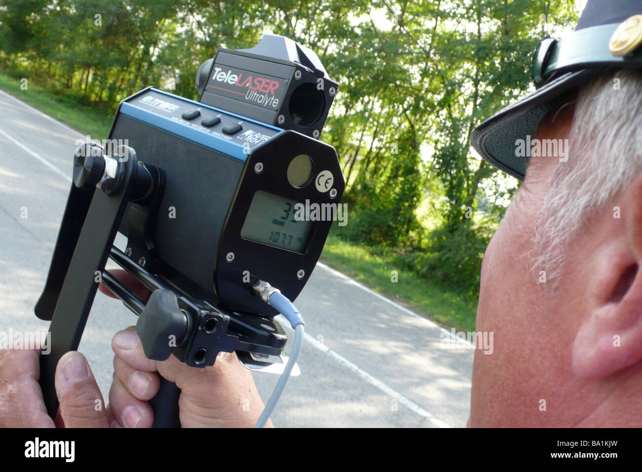 Electronic speed control with telelaser Stock Photo - Alamy