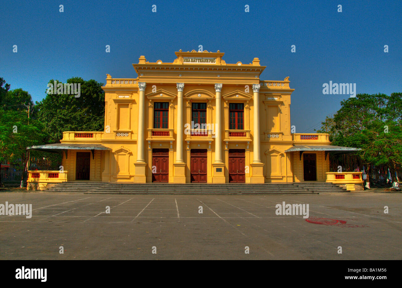 the colonial style architecture Opera House in Haiphong Vietnam Stock ...