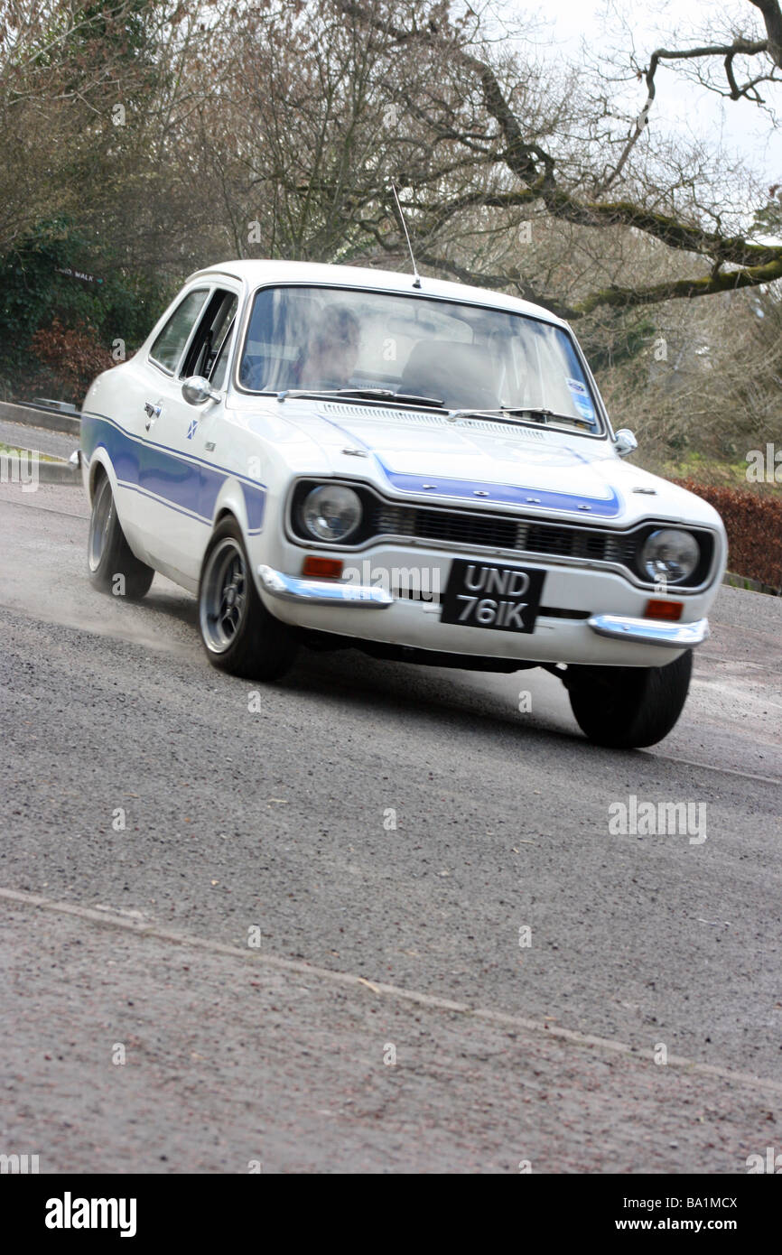 Ford Escort mk1 RS2000 cornering at speed during an autotest event in ...