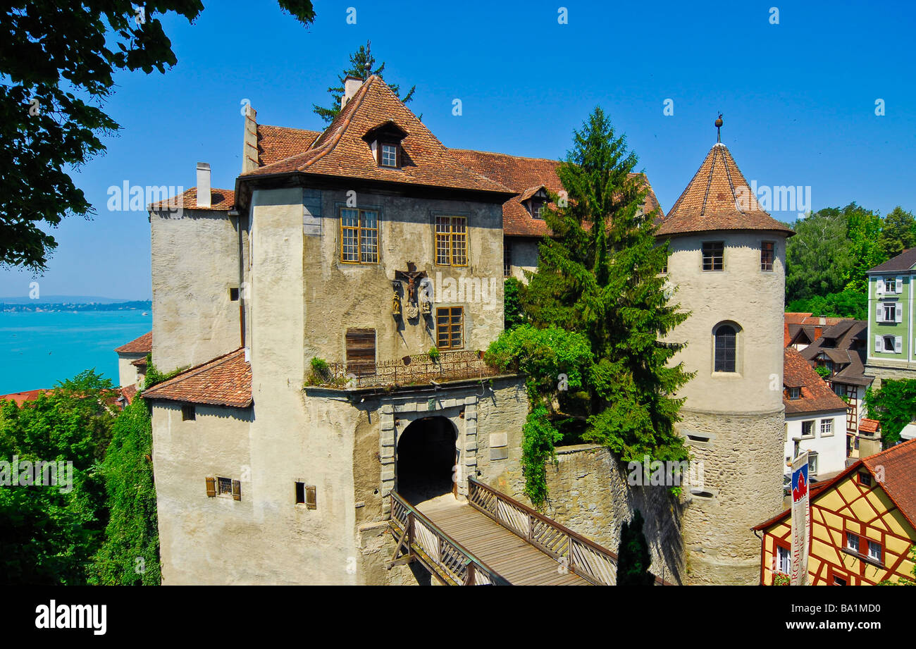Castle Meersburg, historic town, Lake Constance Baden Wuerttemberg ...