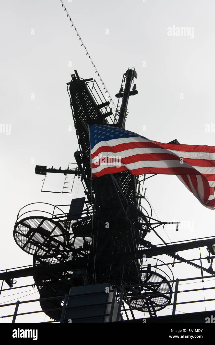 Uss midway american flag hi-res stock photography and images - Alamy