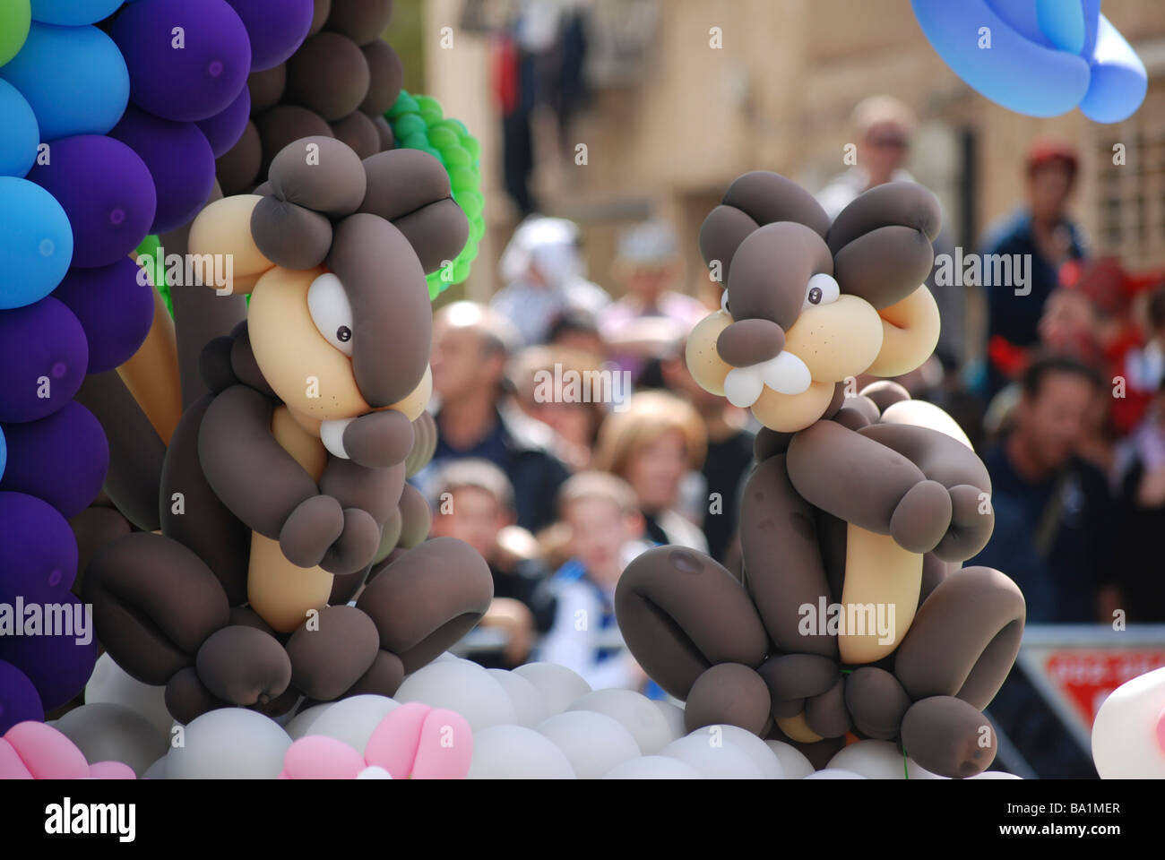 Israel Holon Purim parade and procession a float March 2009 Stock Photo ...