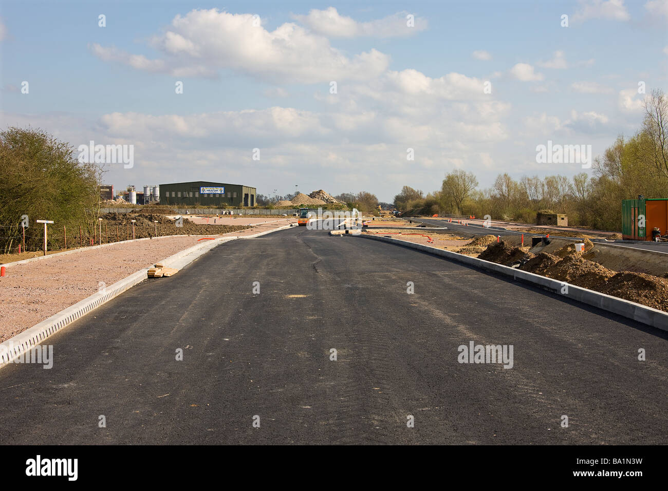 New guided bus track under construction hi-res stock photography and ...