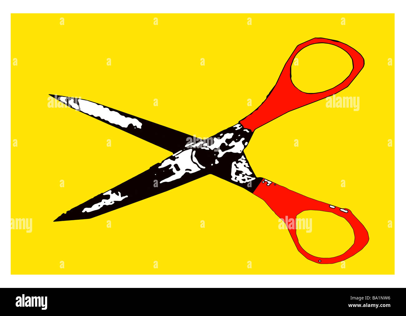 illustration of a pair of scissors Stock Photo - Alamy