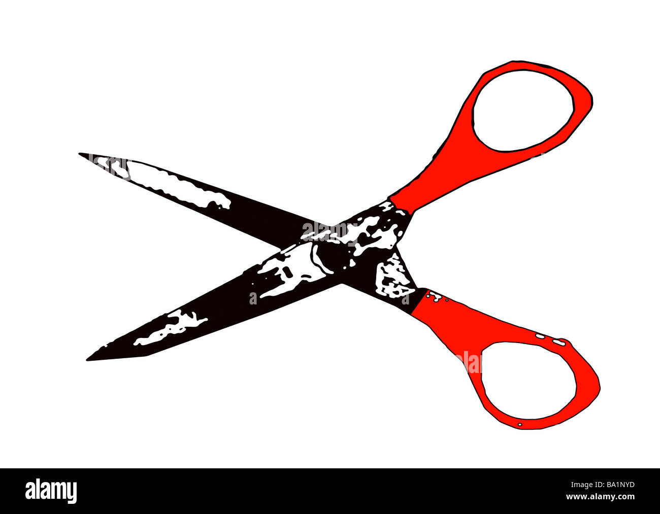 illustration of a pair of scissors Stock Photo - Alamy