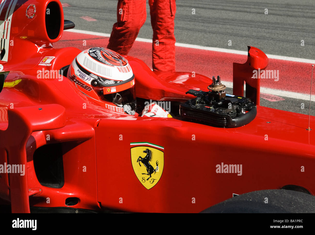 Kimi RAEIKKOENEN in the Ferrari F60 car during Formula One testing ...