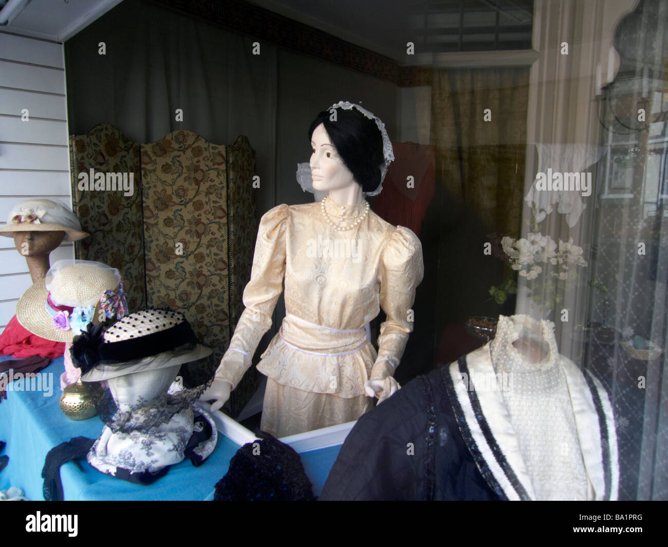 victorian clothes window display Stock Photo - Alamy