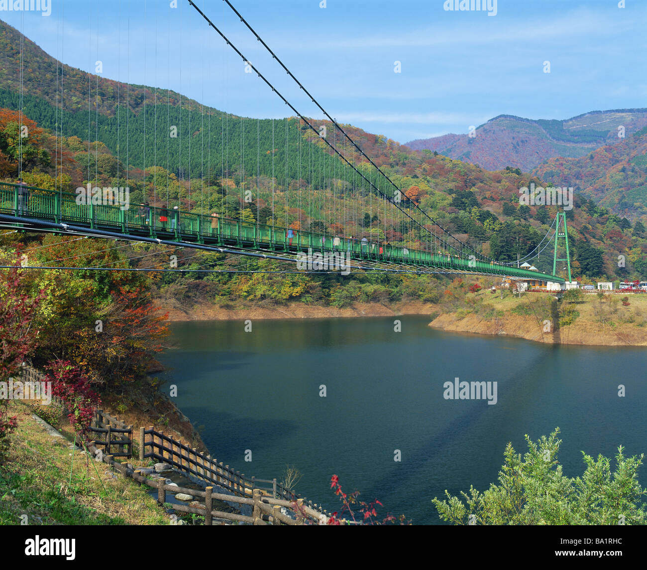 Momijitani Bridge at Tochigi Prefecture, Japan Stock Photo - Alamy