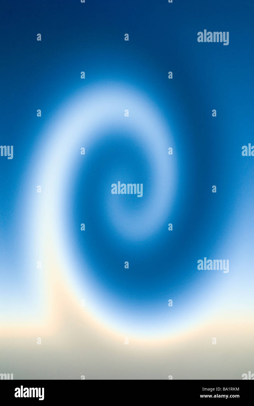 Blue sky with swirly clouds hi-res stock photography and images - Alamy