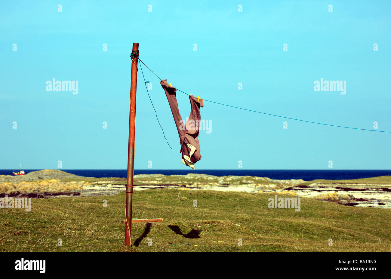 Trousers on a washing line Stock Photo - Alamy