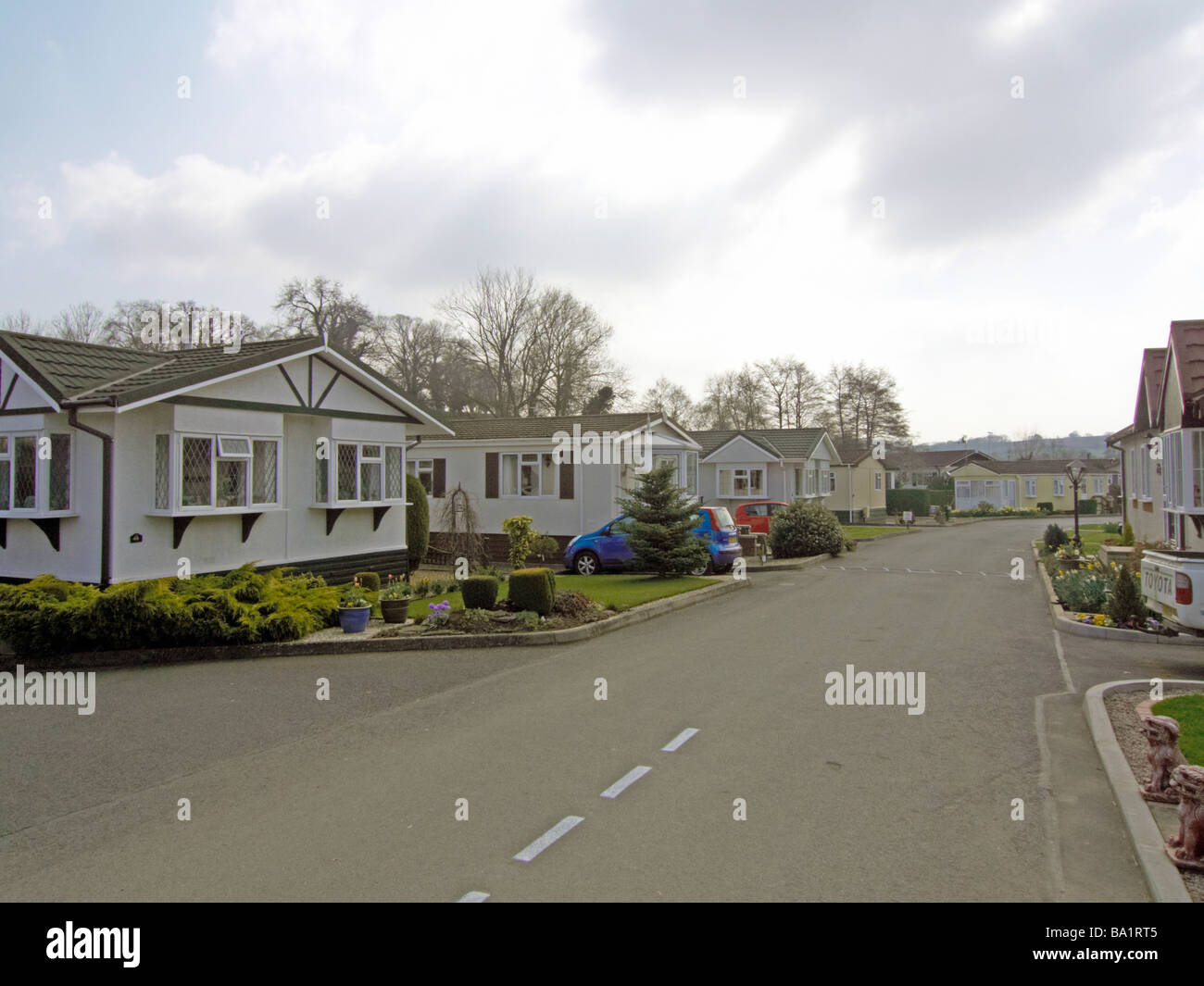 mobile home park bromyard herefordshire Stock Photo - Alamy