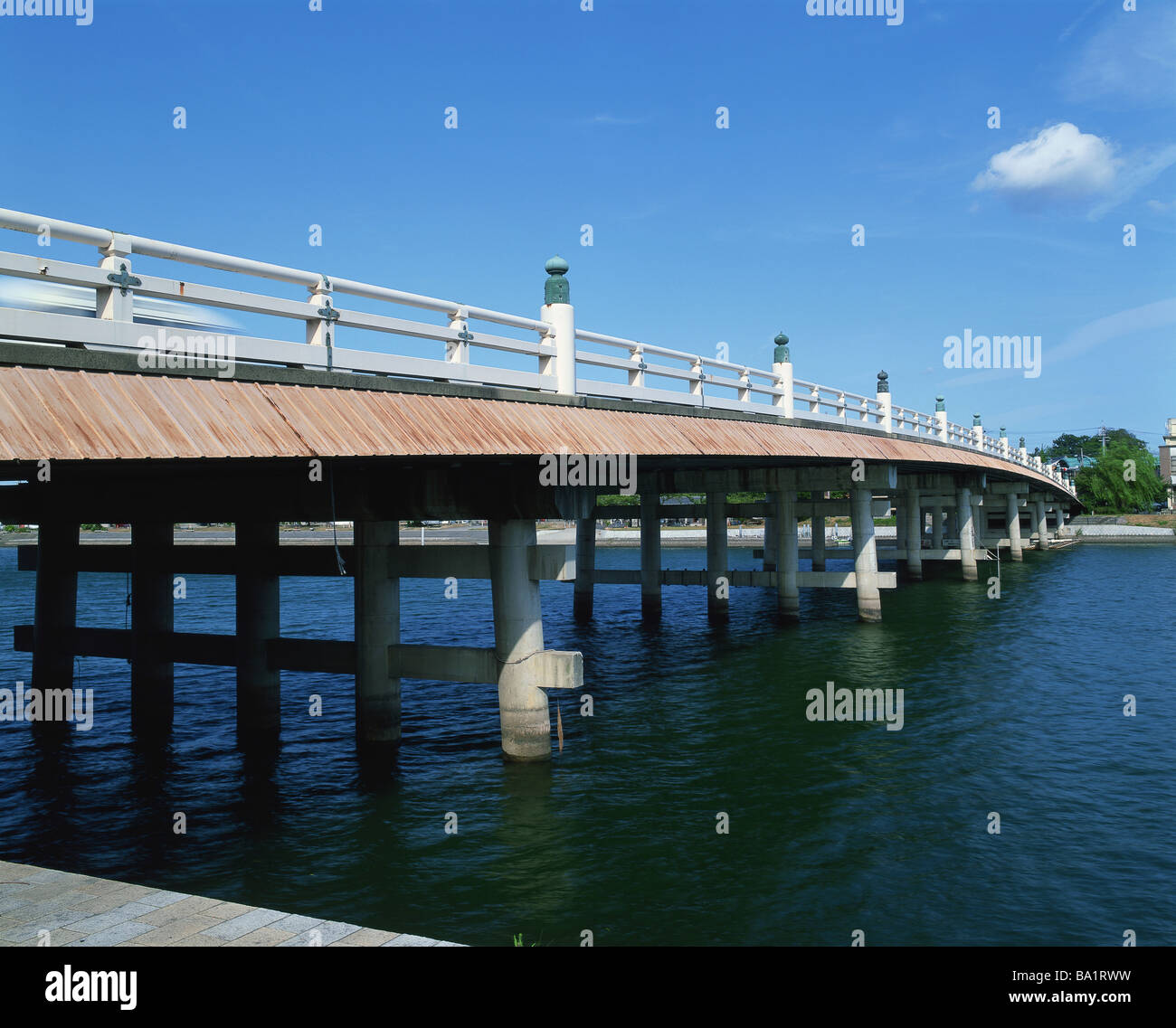 Setanokarahasi Bridge in Shiga Prefecture, Japan Stock Photo - Alamy
