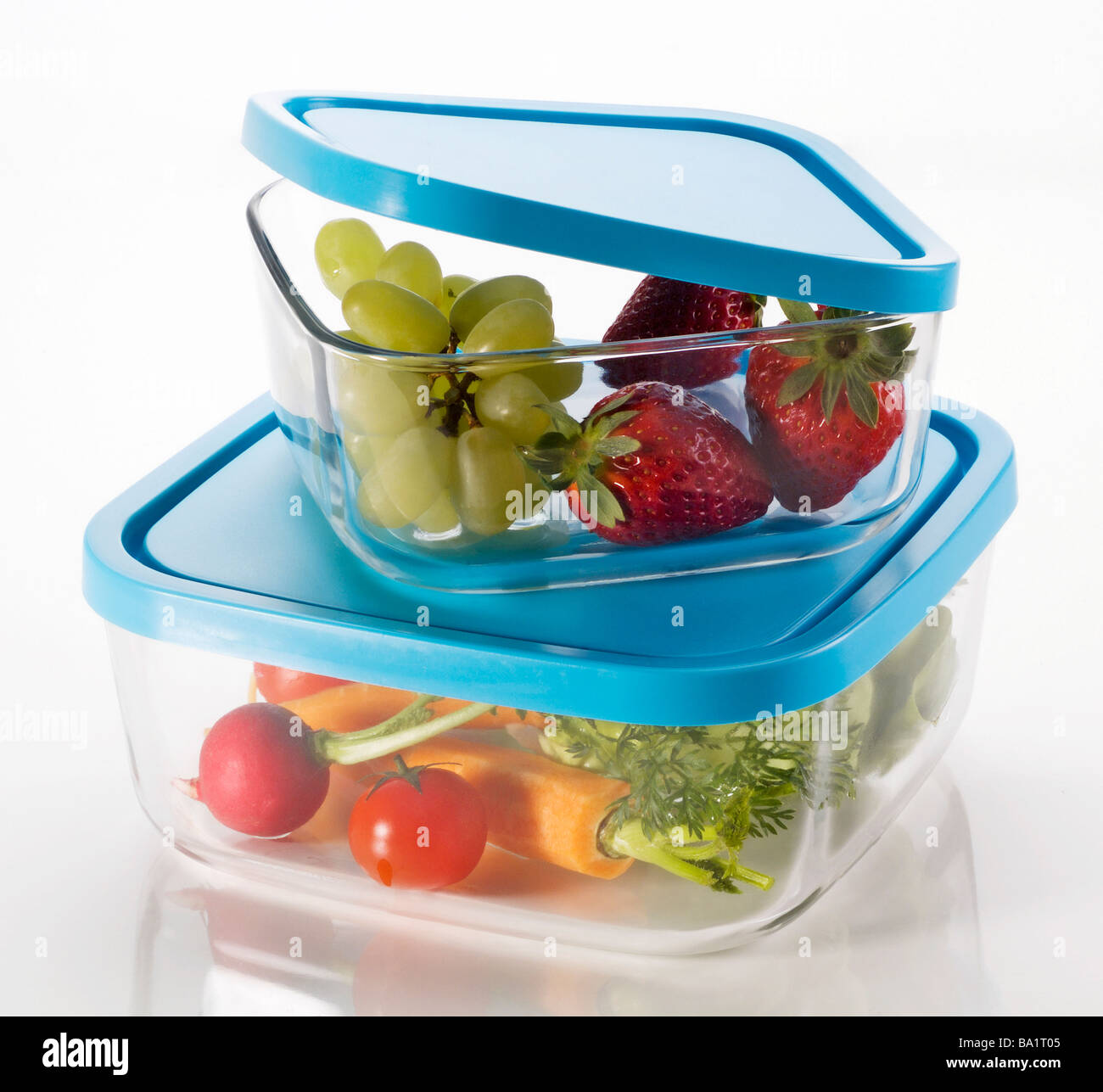 Two glass food containers Stock Photo - Alamy