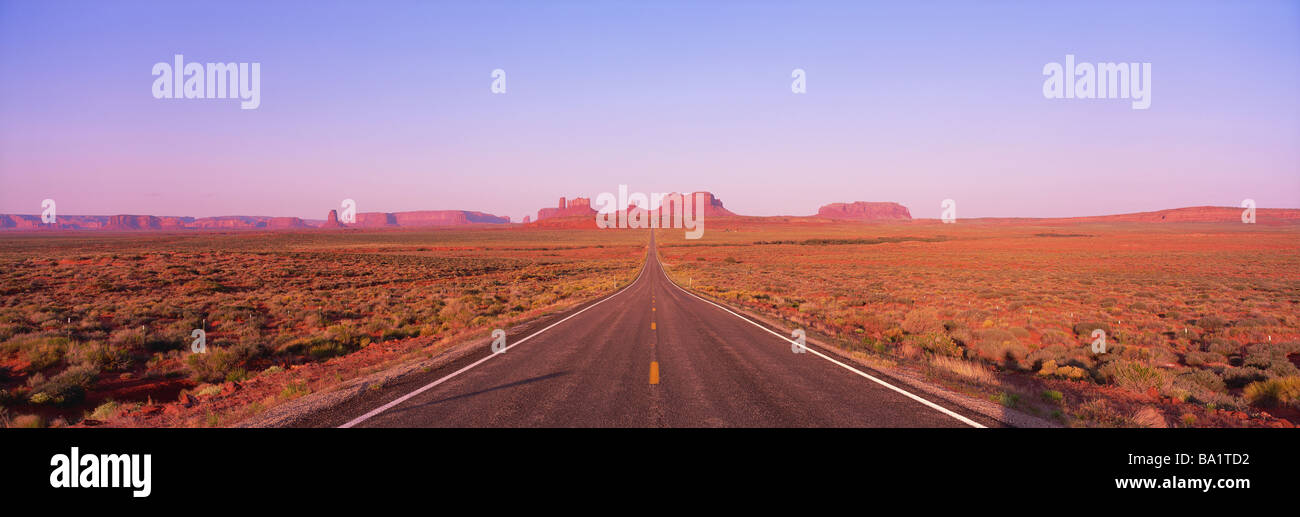 Straight Empty Road Stock Photo - Alamy