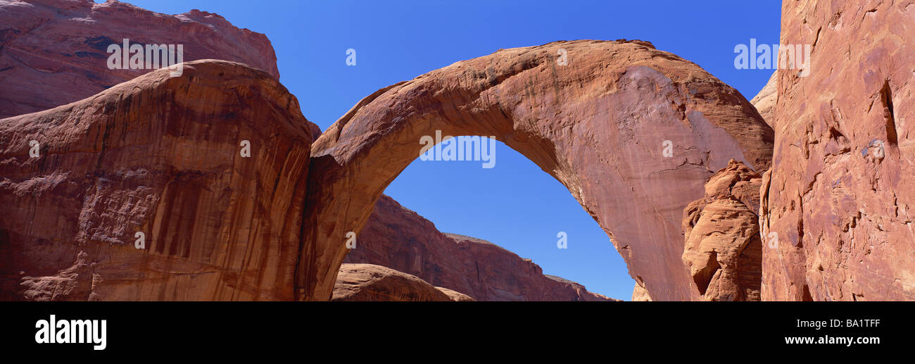 Sunset Light on Arched Rocky Cliffs Stock Photo - Alamy