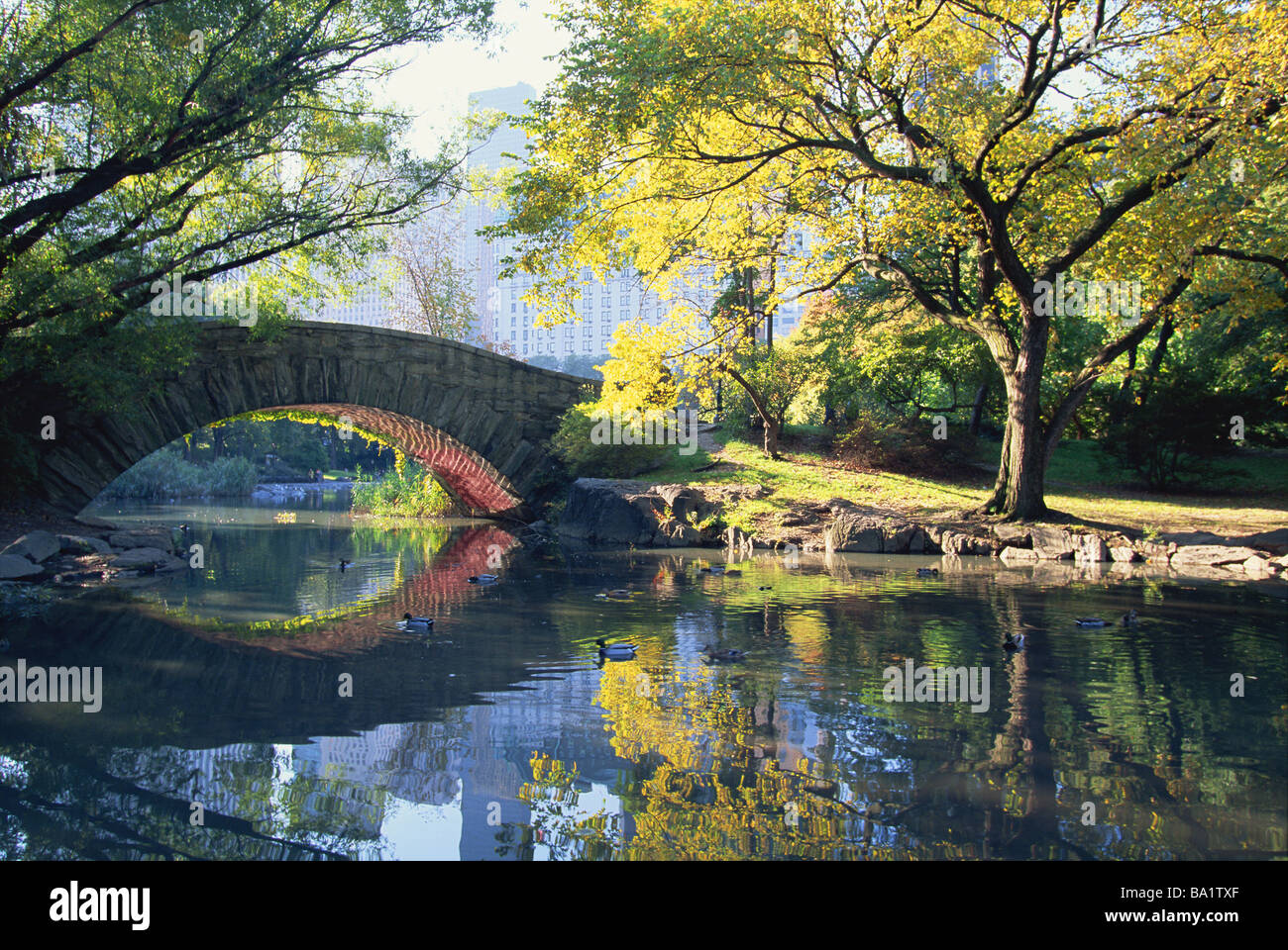 Arched Stone Bridge Across River Stock Photo - Alamy