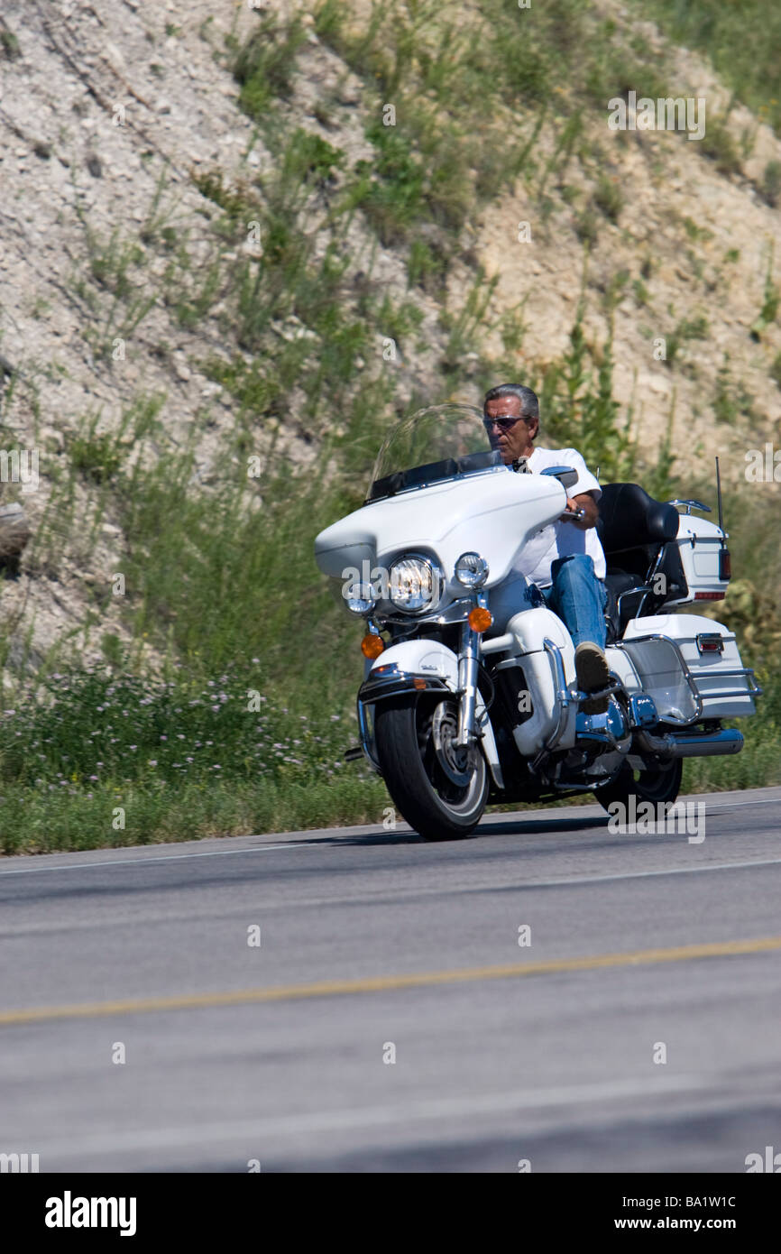 Older rider sharp motorcycle Sturgis Rally Stock Photo - Alamy