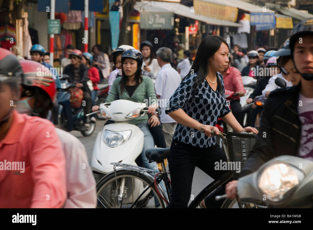Motorbikes in rush hour hi-res stock photography and images - Alamy