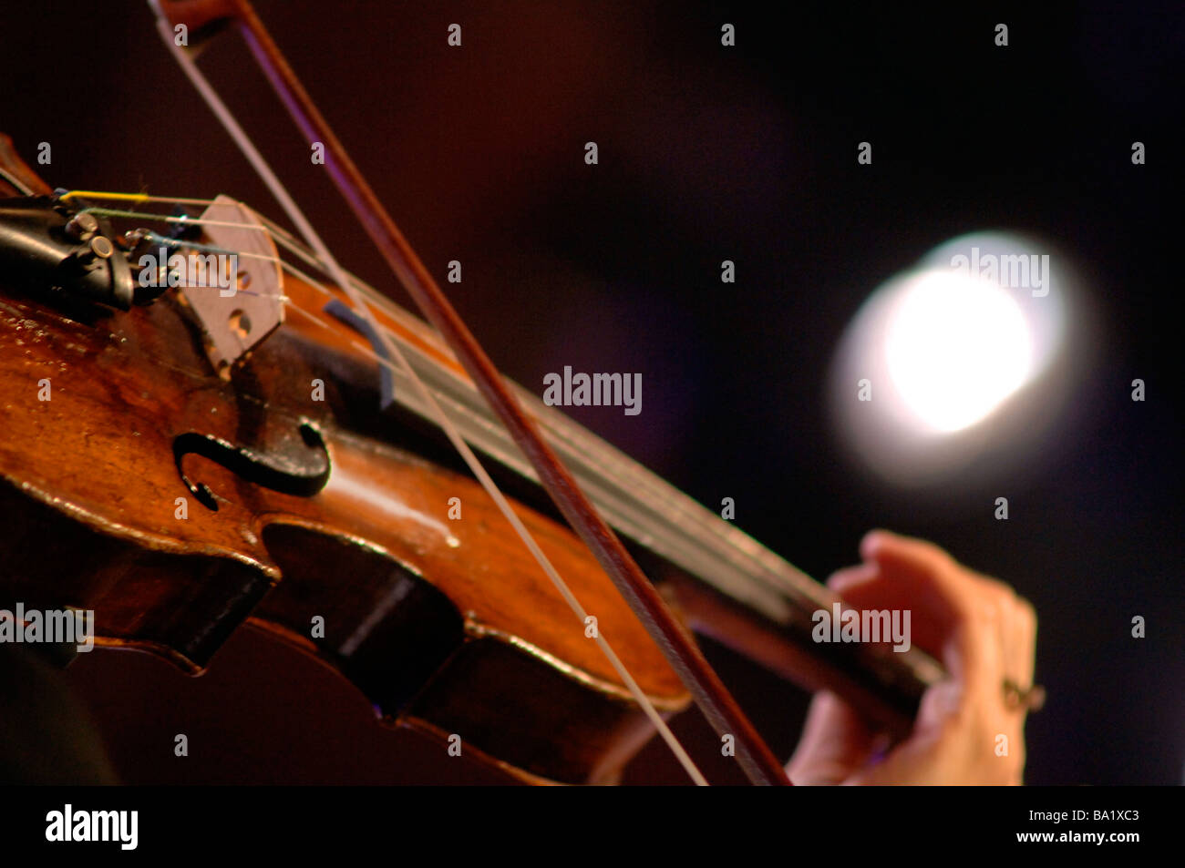 Musical instruments, violin at an on stage performance Stock Photo - Alamy