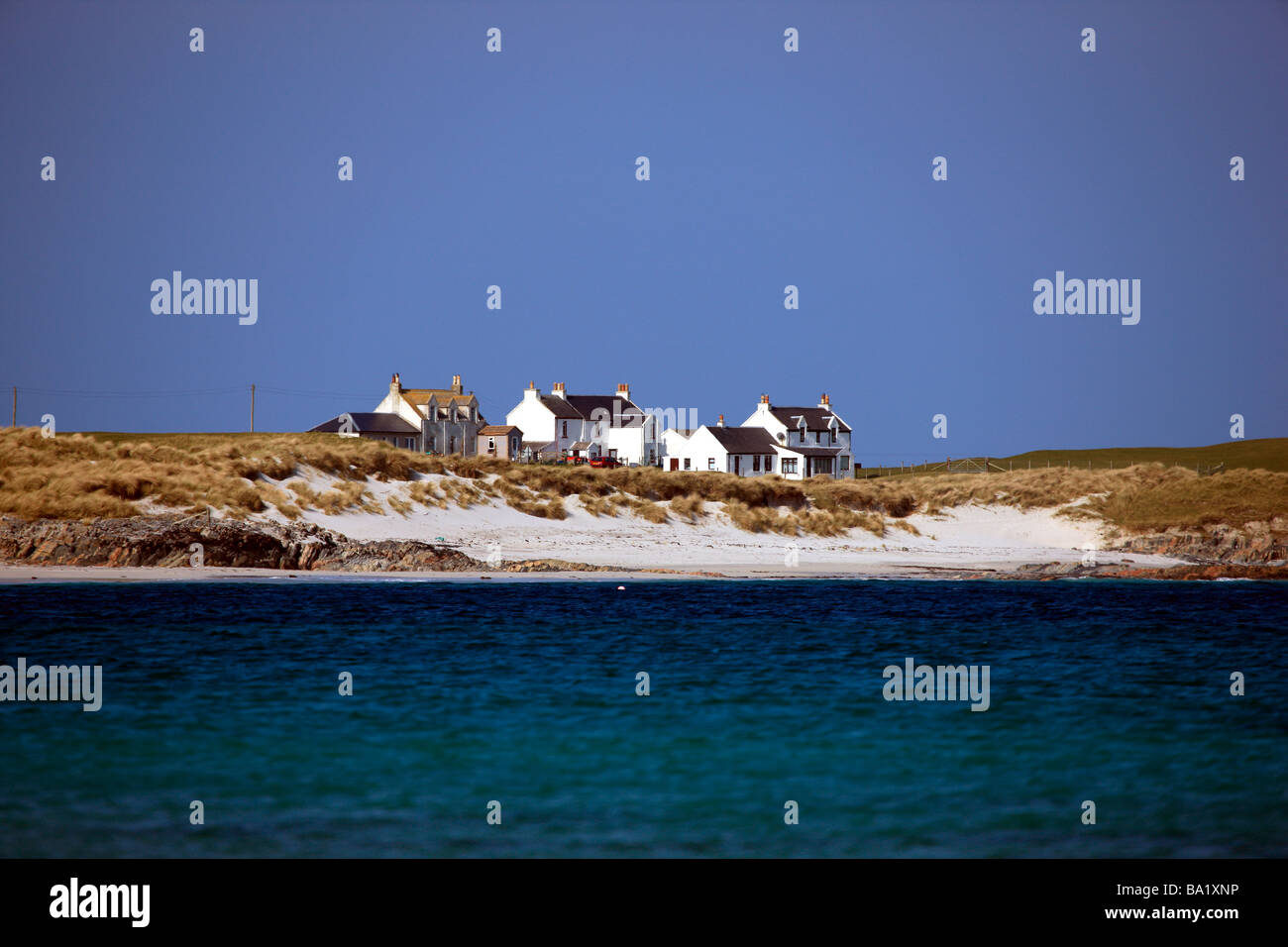 Houses at Mannal & Balemartine Isle of Tiree Stock Photo - Alamy
