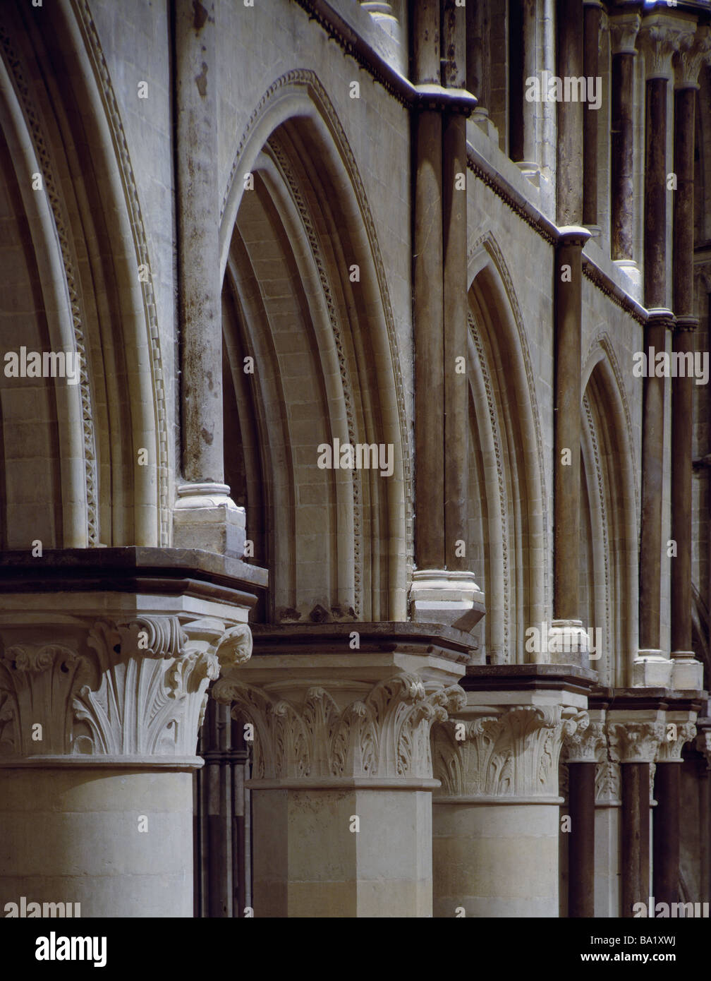Canterbury Cathedral eastern crypt vaulting Stock Photo - Alamy