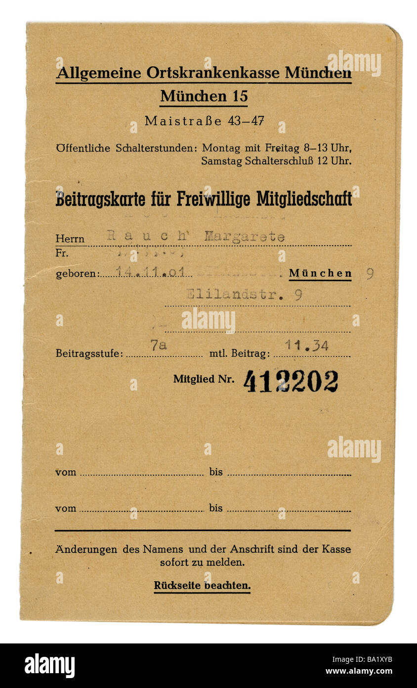 Medical insurance card Cut Out Stock Images & Pictures - Alamy