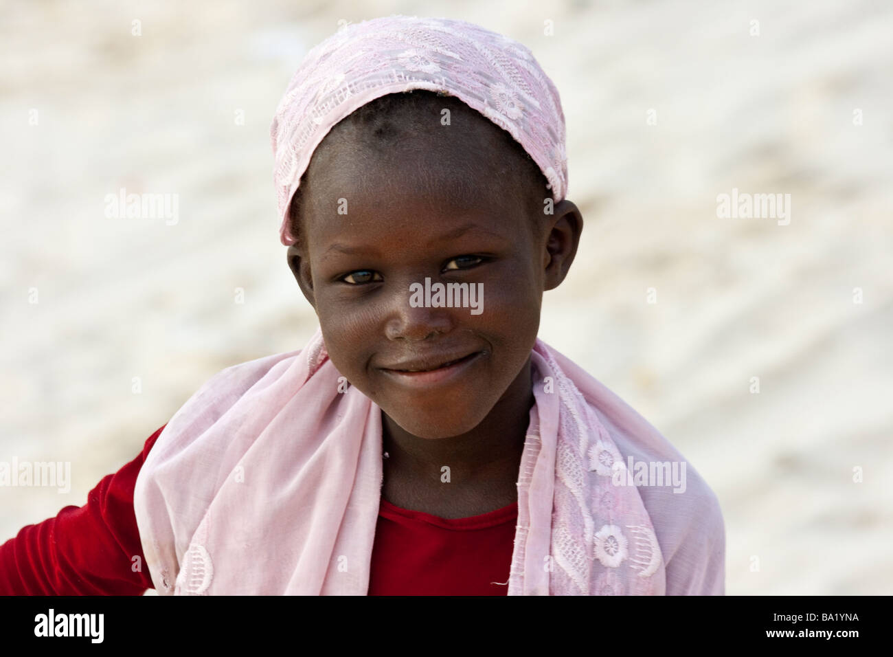 Mauritanian Girl on the Beach in Nouakchott Mauritania Stock Photo - Alamy