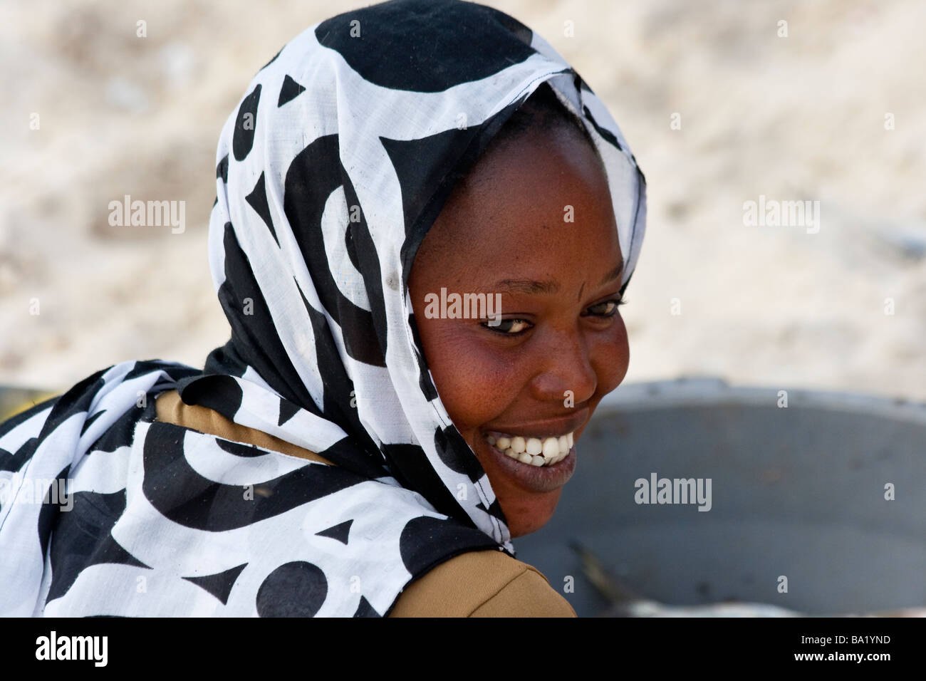 Mauritanian Woman on the Beach in Nouakchott Mauritania Stock Photo - Alamy