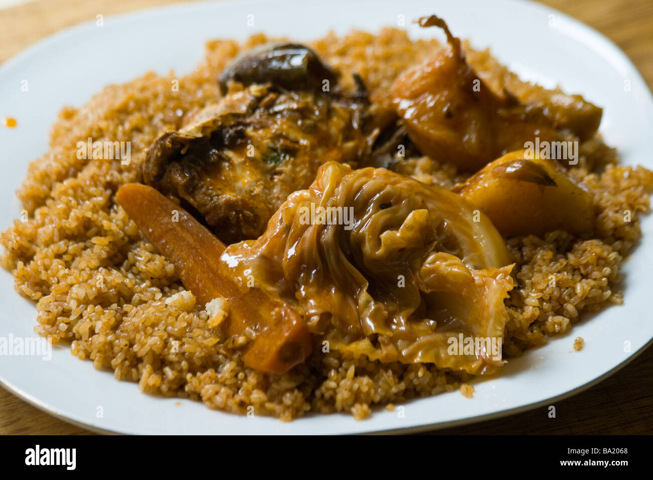 Tieboudienne Traditional Fish and Rice Dish in St Louis Senegal Stock ...