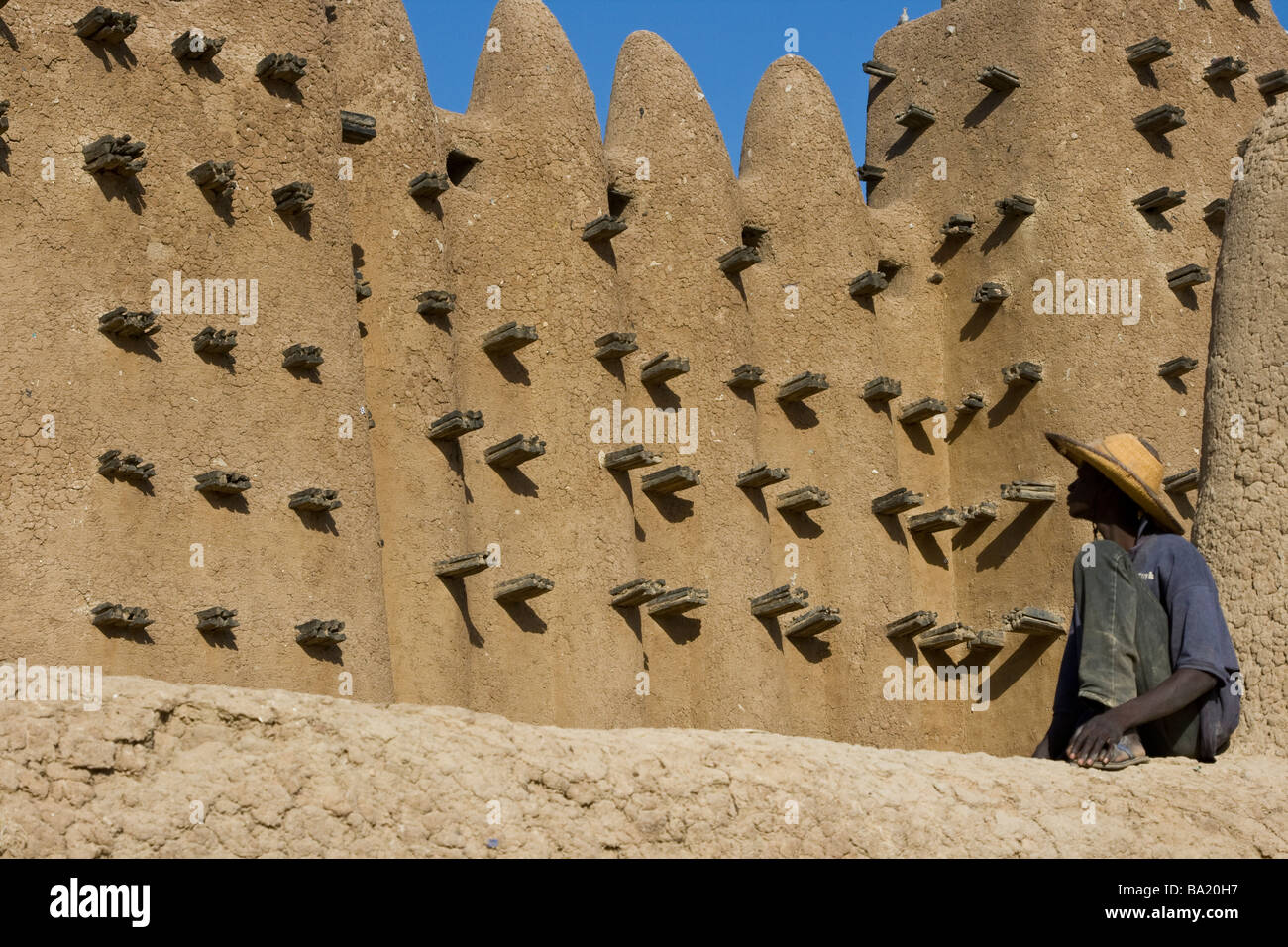 The Great Mosque in Djenne Mali a UNESCO World Heritage Site Stock ...