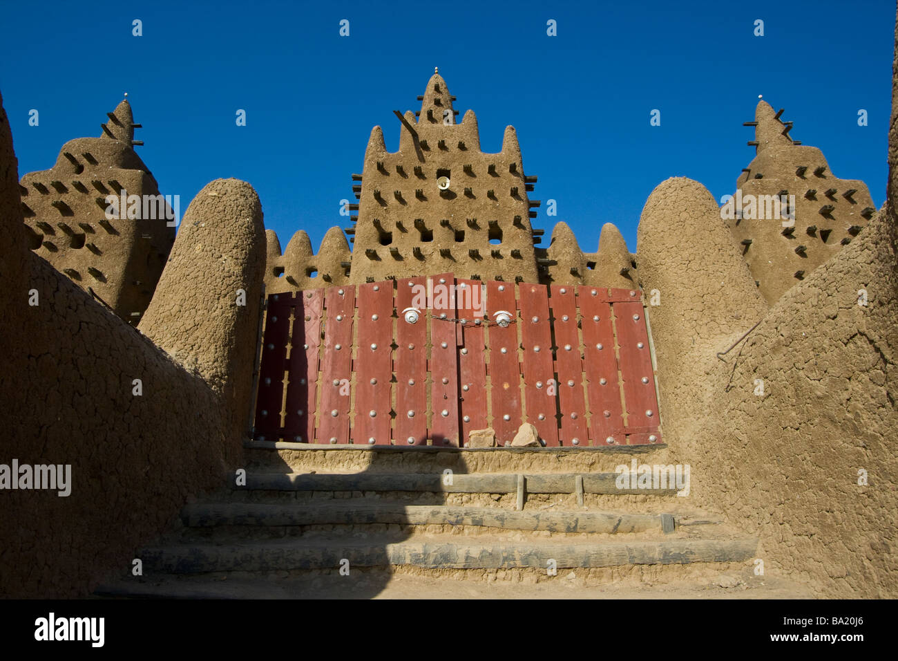 The Great Mosque in Djenne Mali a UNESCO World Heritage Site Stock ...