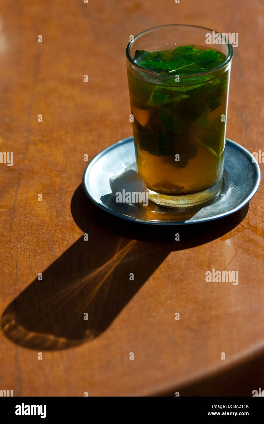 Mint Tea in Moulay Idriss Morocco Stock Photo - Alamy
