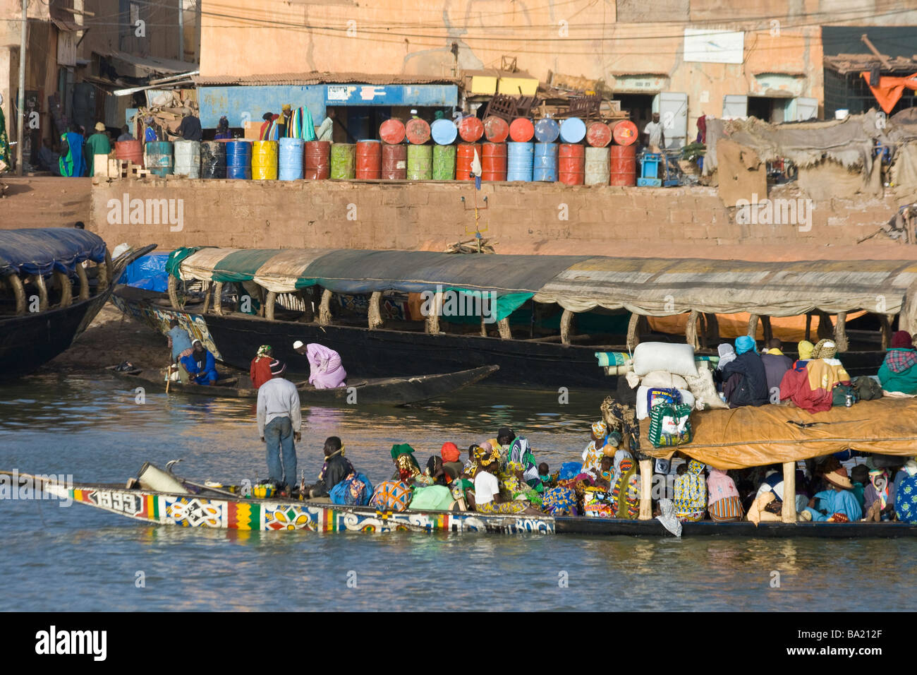 Pinasse Boats at the Port in Mopti Mali West Africa Stock Photo - Alamy