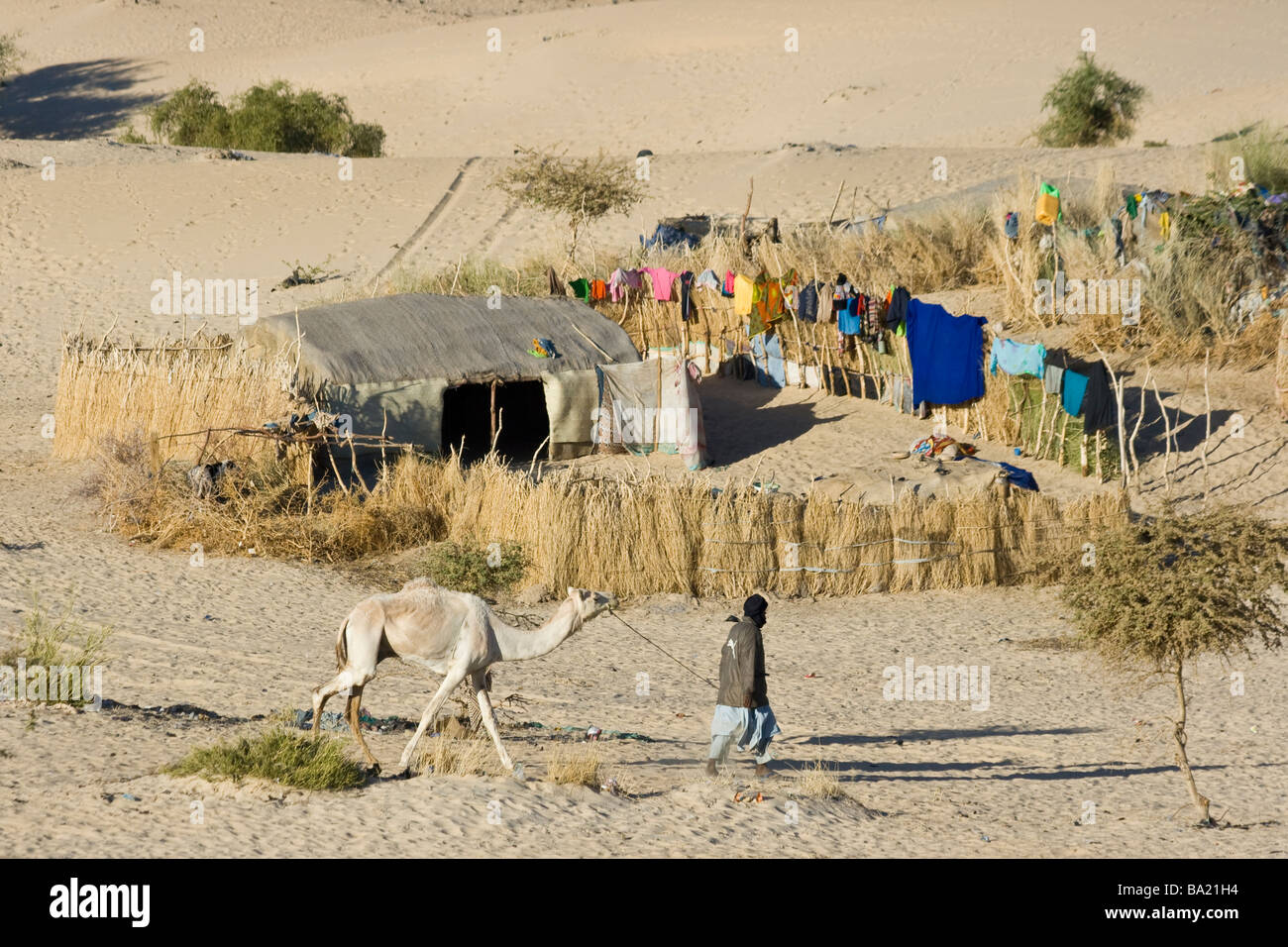 Touareg Hut on the Outskirts of Timbuktu Mali Stock Photo - Alamy